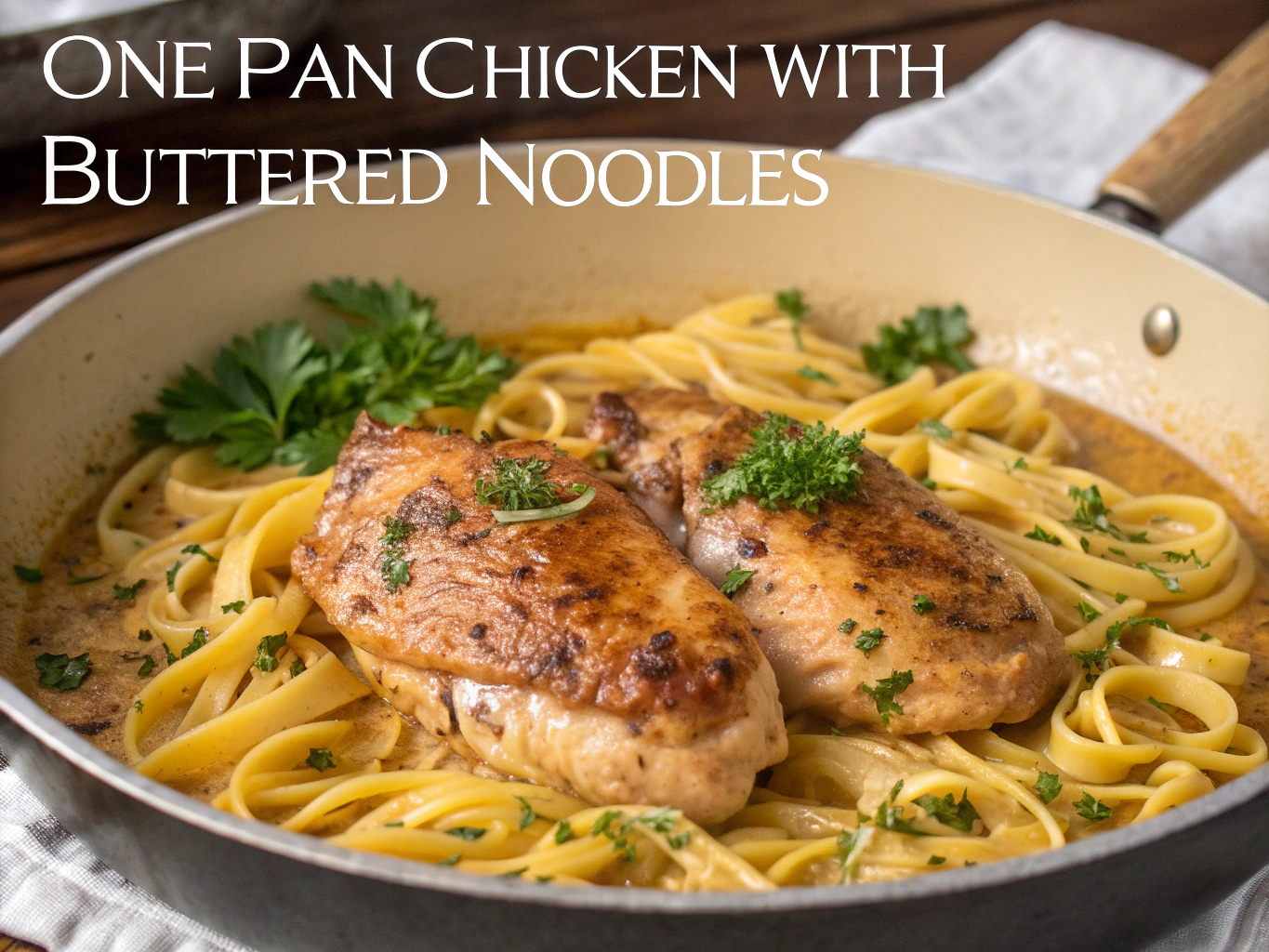 One-Pan Chicken & Buttered Noodles - Easy Dinner